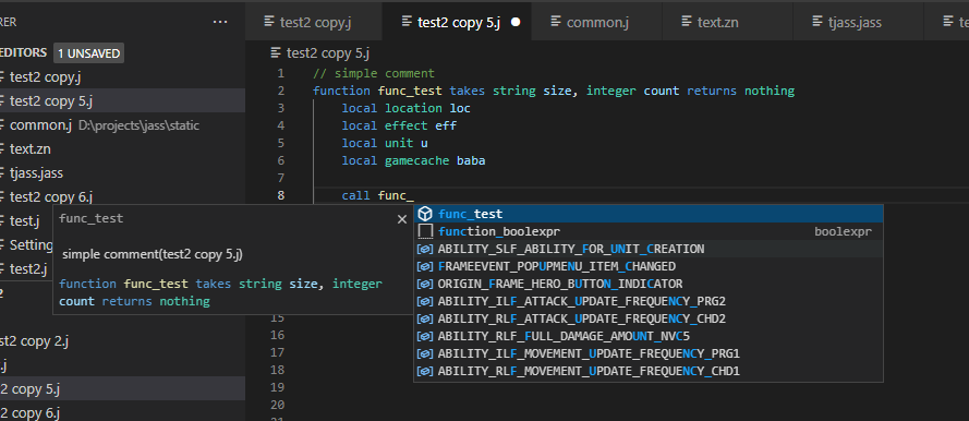 vscode for jass | HIVE